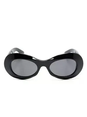 Gucci Interlocking G Oval Sunglasses - Black