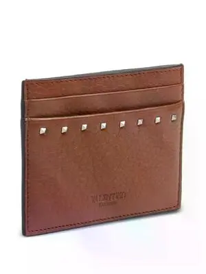 Valentino Garavani Rockstud Card Holder - Brown