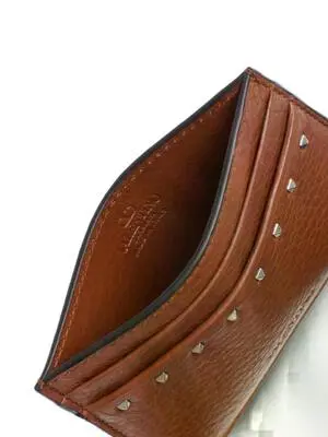 Valentino Garavani Rockstud Card Holder - Brown