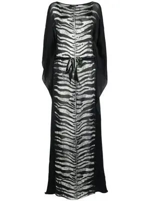 Roberto Cavalli Zebra-print Maxi Dress