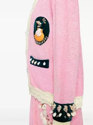 PENULTIMATE Shell-embroidery Peacock Cardigan