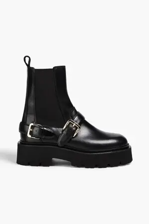 Sandro Glossed-leather Chelsea Boots