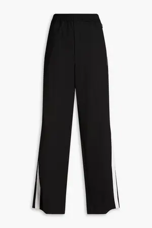 Sandro Grosgrain-trimmed Twill Wide-leg Pants