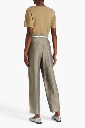 Sandro Pinstriped Twill Tapered Pants