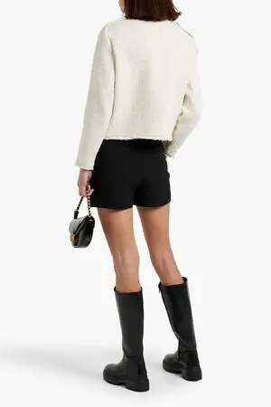 Maje Metallic Cotton-blend Tweed Jacket