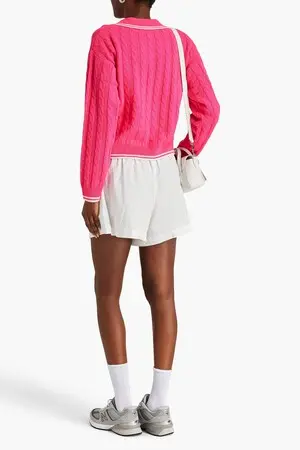 Sandro Cable-knit Wool And Cashmere-blend Sweater
