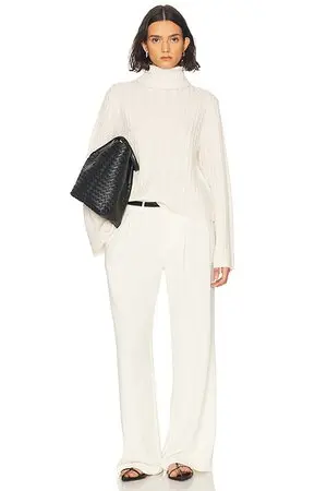Jenni Kayne Cable Knit Turtleneck Sweater