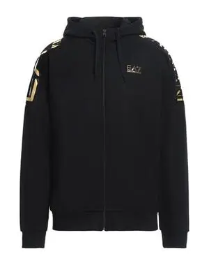 EA7 Cotton-polyester Blend Sweatshirt - Black