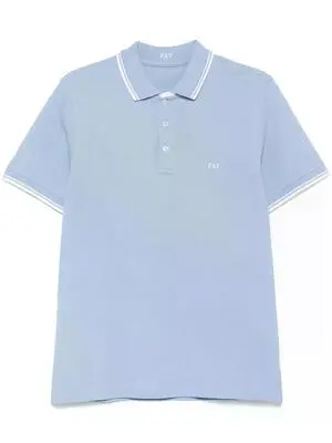 FAY Logo-embroidered Polo Shirt - Blue