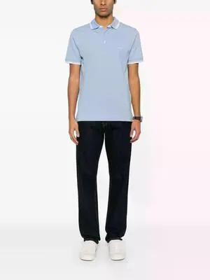 FAY Logo-embroidered Polo Shirt - Blue