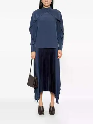 JOSEPH Ade Plissé Skirt - Blue