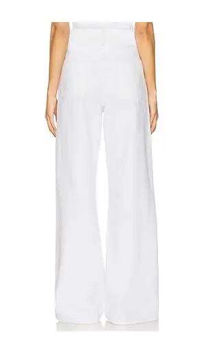 AGOLDE Dame High Rise Wide Leg Jeans - White