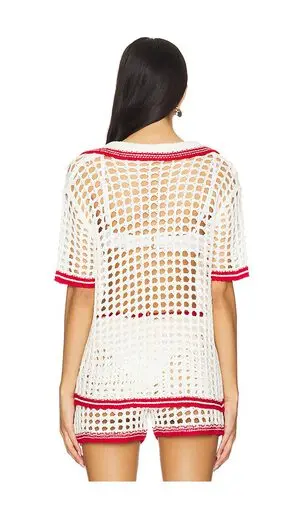 Superdown Bronwin Crochet Top