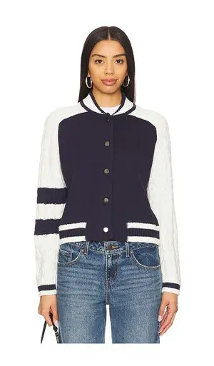 Central Park West Cable Sleeve Knit Bomber
