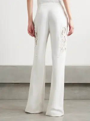 Zuhair Murad Embellished Cady Flared Pants