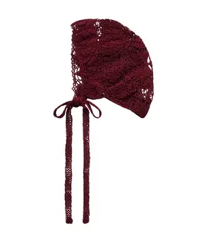 Magda Butrym Crocheted Cotton Bonnet - Burgundy