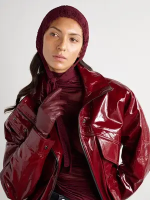 Magda Butrym Crocheted Cotton Bonnet - Burgundy