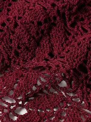 Magda Butrym Crocheted Cotton Bonnet - Burgundy