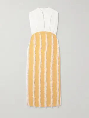 DESTREE Paz Pleated Midi Dress - Yellow