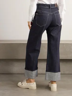 Brunello Cucinelli High-rise Wide-leg Jeans - Blue