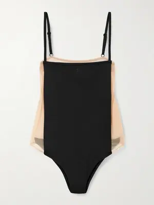 COURREGES Illusion Mesh And Jersey Bodysuit