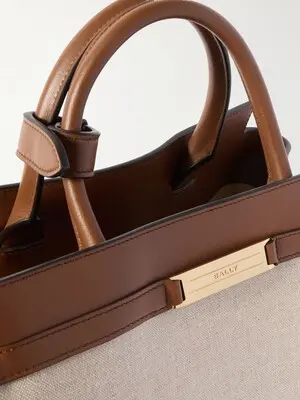 Bally Deco Daily Leather-trimmed Canvas Tote
