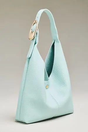 Anthropologie Love Knot Mini Buckle Slouchy Tote Bag - Light Blue