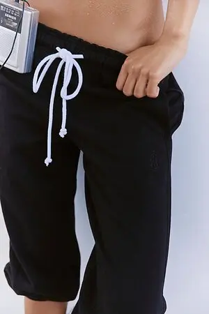 Free People Flutter Cropped Joggers - Black