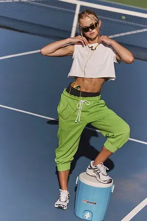 Free People Flutter Cropped Joggers - Courtside