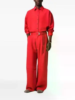 Ami Rear-slit Shirt - Red