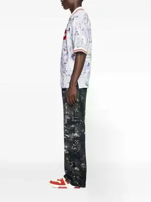 Off-White Printed V-neck Soccer T-shirt