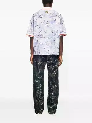 Off-White Printed V-neck Soccer T-shirt