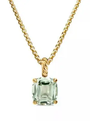 David Yurman 18kt Yellow Gold Prasiolite Pendant - Green