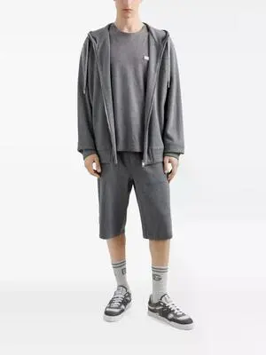Dolce & Gabbana Zip-up Cotton Hoodie - Grey