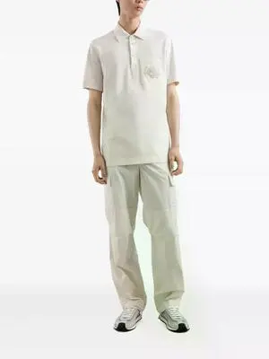Dolce & Gabbana Logo-embroidered Polo Shirt - Neutrals