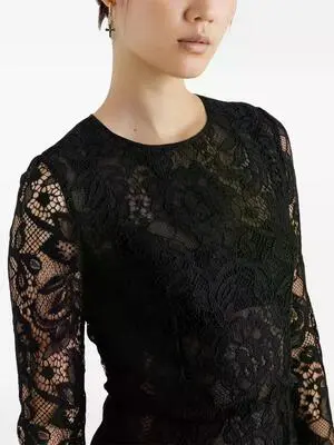 Dolce & Gabbana Floral-lace Midi Dress