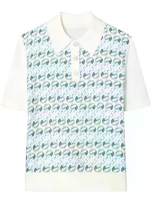 Tory Burch T Monogram Polo Top