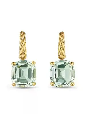 David Yurman 18kt Yellow Prasiolite Drop Earrings - Gold