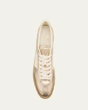Valentino Garavani Upvillage Metallic Low-top Sneakers