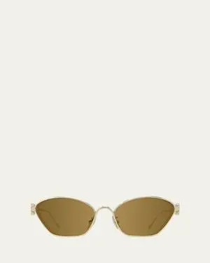 Loewe Anagram Lw40115u Cat Eye Sunglasses - Natural