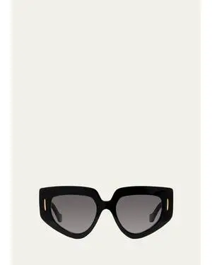 Loewe Anagram Lw40154u Sunglasses - Black/smoke