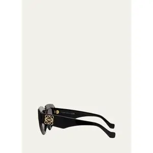 Loewe Anagram Lw40154u Sunglasses - Black/smoke