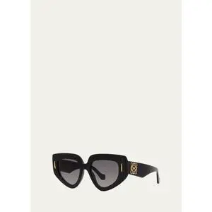 Loewe Anagram Lw40154u Sunglasses - Black/smoke