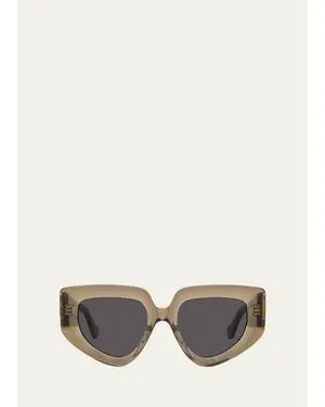 Loewe Loewe Anagram LW40154U Sunglasses Sand/smoke