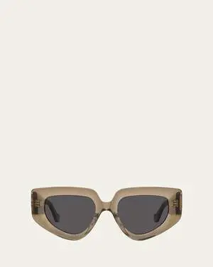 Loewe Loewe Anagram LW40154U Sunglasses Sdkgrnsmk