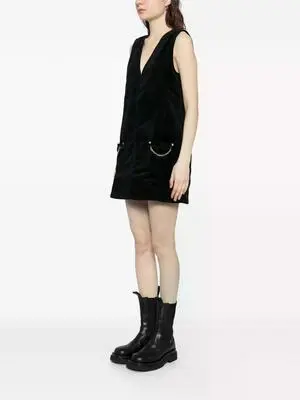 GANNI Corduroy Mini Dress - Black