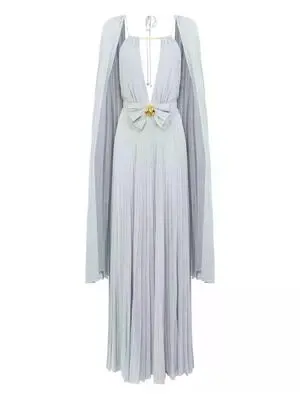 Elisabetta Franchi Cape-design Lurex Gown
