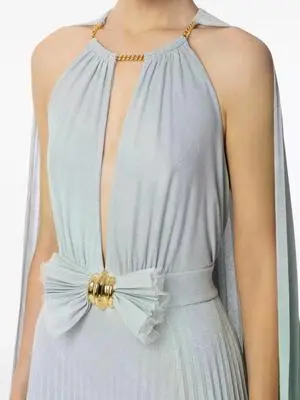 Elisabetta Franchi Cape-design Lurex Gown