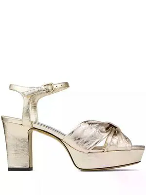 JIMMY CHOO 80mm Heloise Sandals - Gold