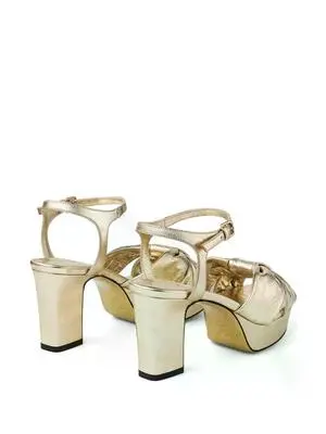 JIMMY CHOO 80mm Heloise Sandals - Gold